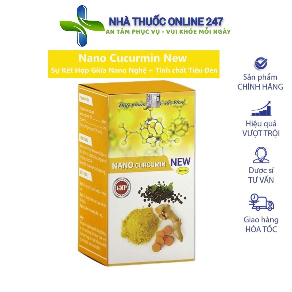 Nghệ Nano Curcumin New, Viện Hàn lâm Khoa học Công Nghệ Việt Nam, Tinh nghệ Nano cao cấp, Lọ 60 ...
