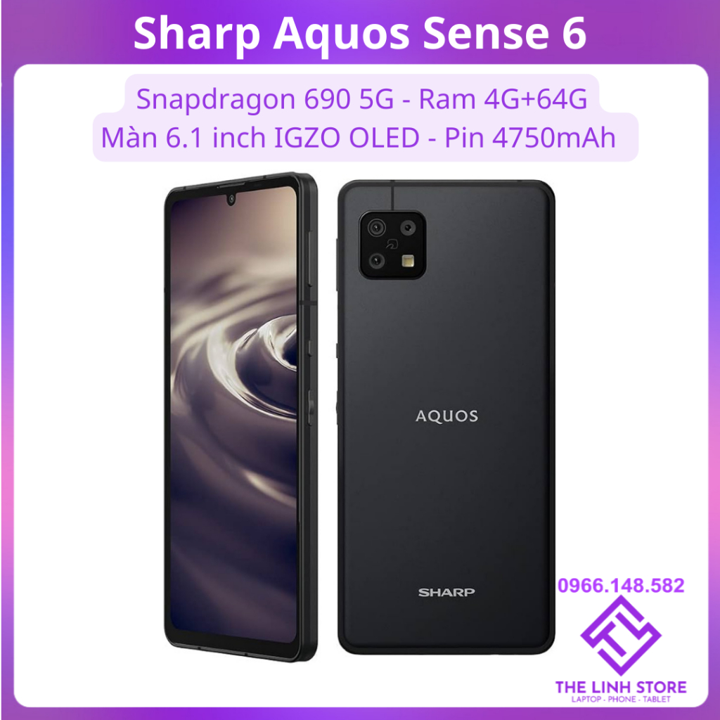 Điện thoại Sharp Aquos Sense 6 màn OLED IGZO 6.1 inch - Snapdragon 690 ...