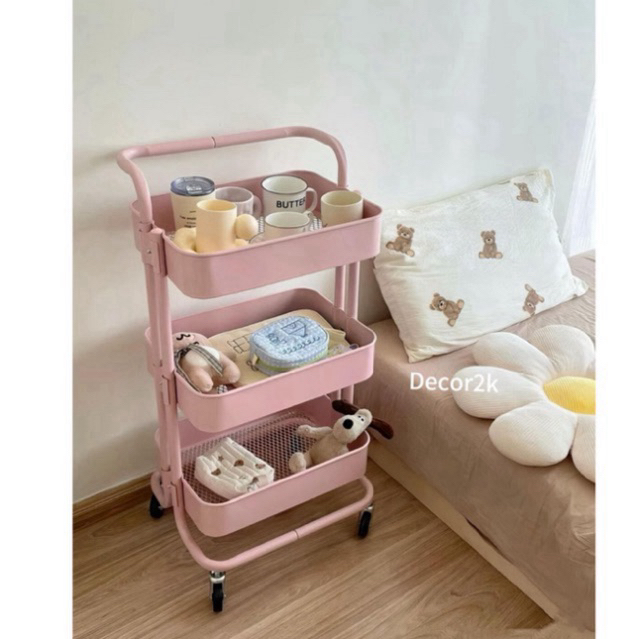 Kệ IKEA xe đẩy đa năng spa 3 tầng có bánh xe chất lượng thép 100% ...