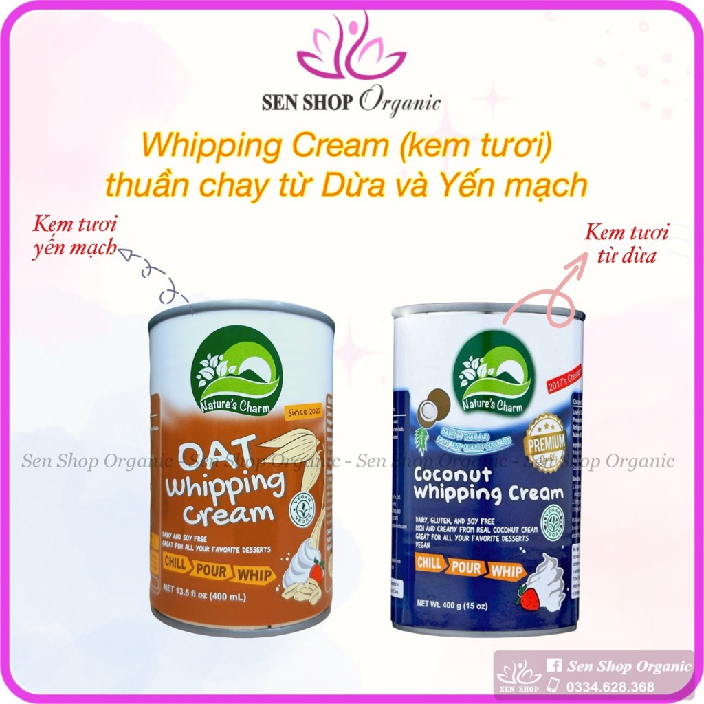 Kem tươi thuần chay từ dừa và yến mạch Nature's Charm - Vegan Coconut ...