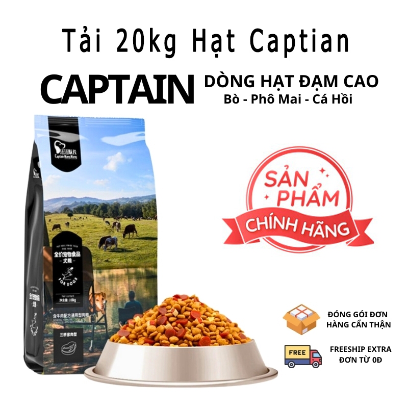 Tải 20kg Hạt Captain Mix Bò - Phomai - Cá Hồi dành cho Cún | Shopee ...