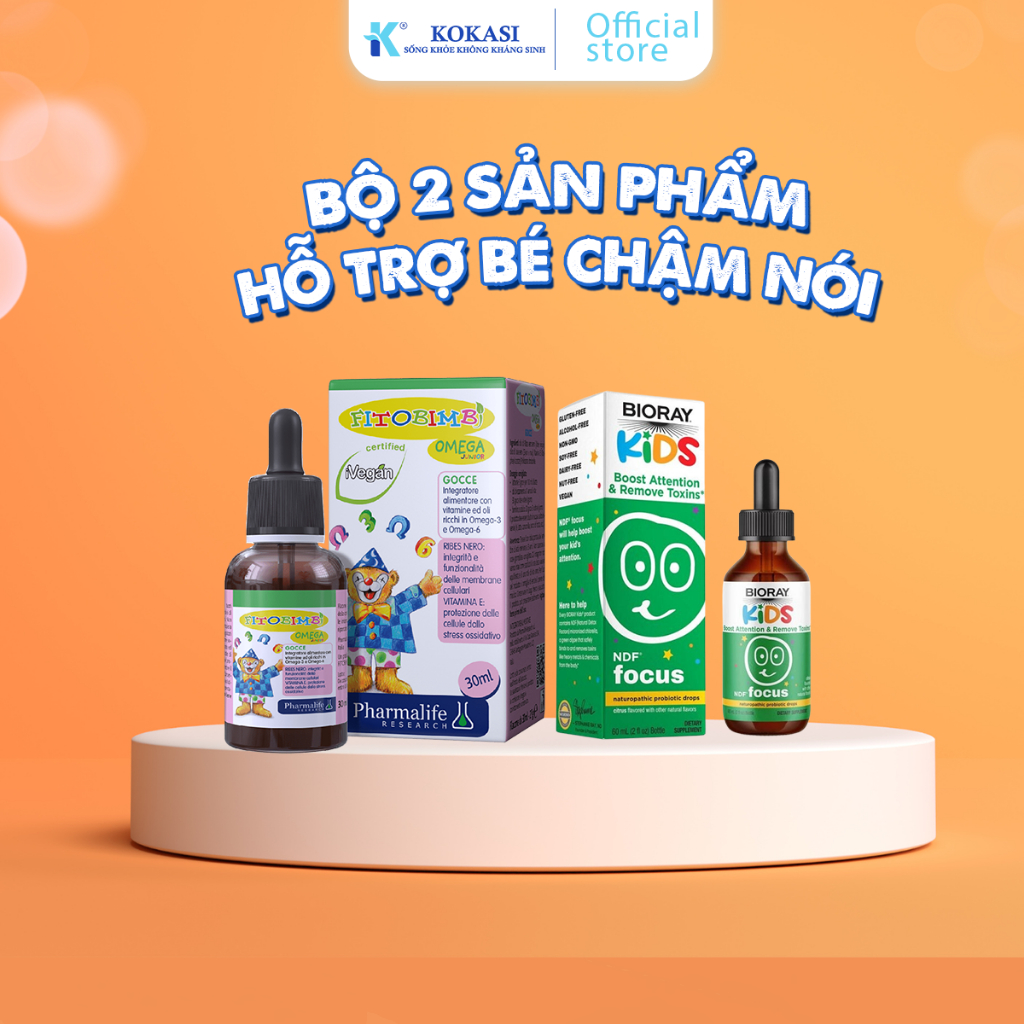 Bộ 2 sản phẩm giúp bé tập trung cải thiện chậm nói (FITOBIMBI OMEGA ...