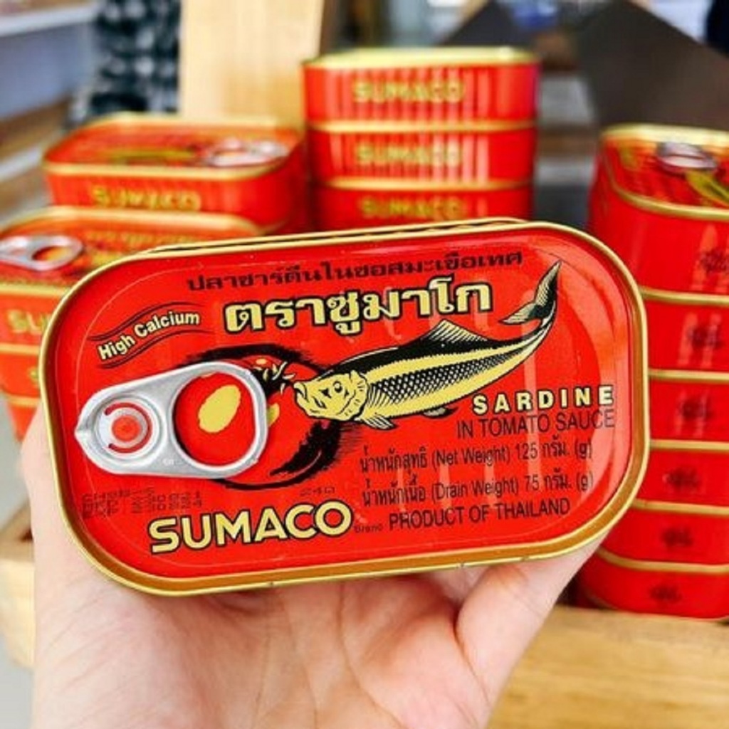 [COMBO 3 HỘP] Cá Mòi Sốt Cà Thái Lan Sardines Sumaco Hộp 125g | Shopee ...