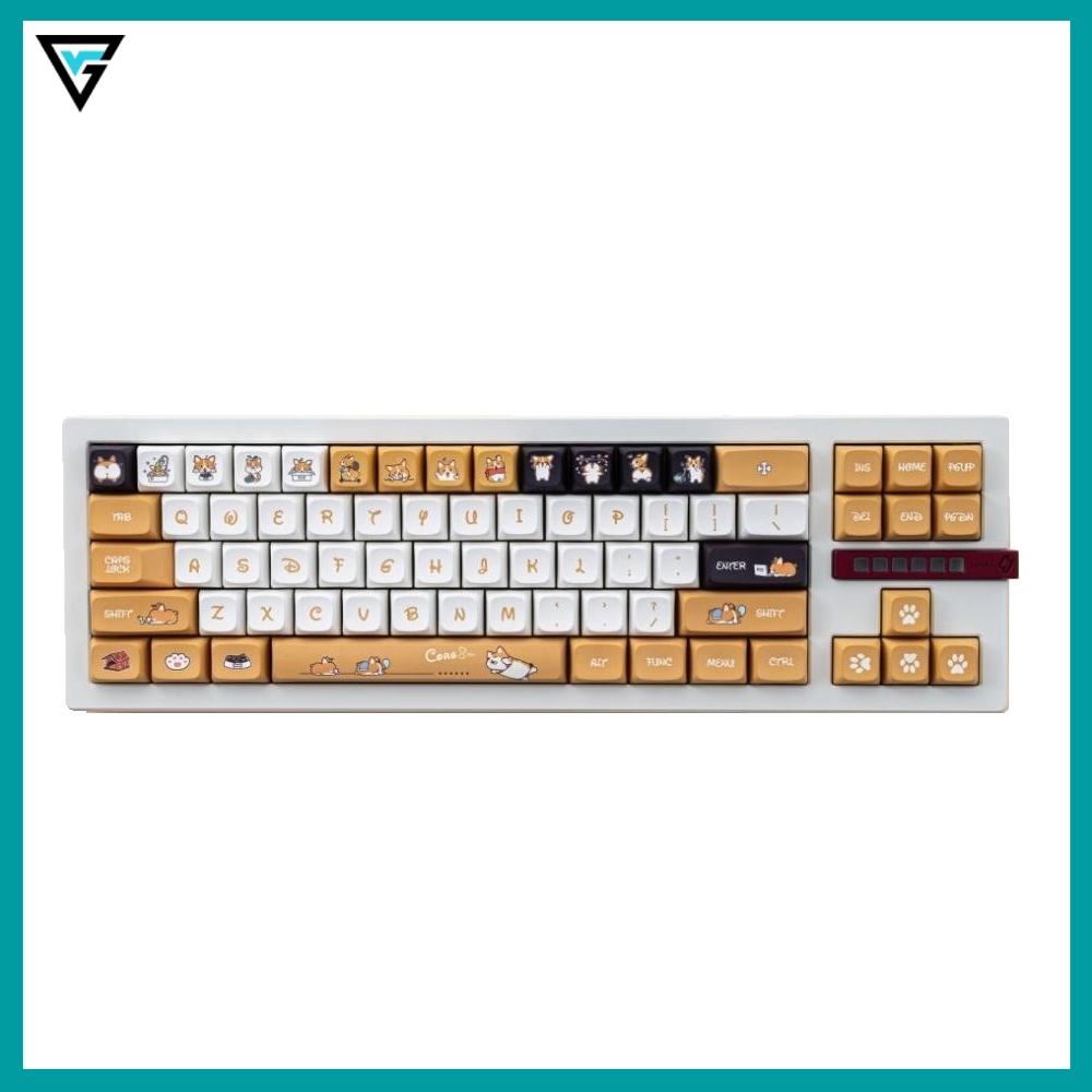 Keycap Corgi V2 Vietgear kiểu XDA profile nhựa thick PBT 139 nút in ...
