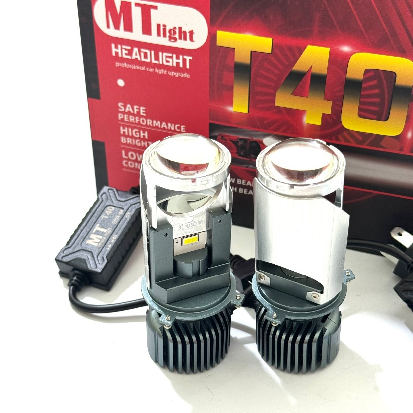 Đèn Pha LED Bi Cầu Mini H4 T40/F40 ( New ) Công Xuất 40w Lắp Ô tô, Xe ...