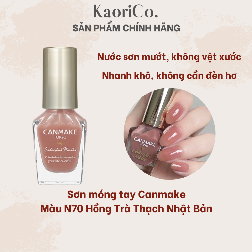 Sơn móng tay Canmake màu N70 Hồng Trà Thạch Nhật Bản - nội địa Nhật (mẫu mới) | Shopee Việt Nam