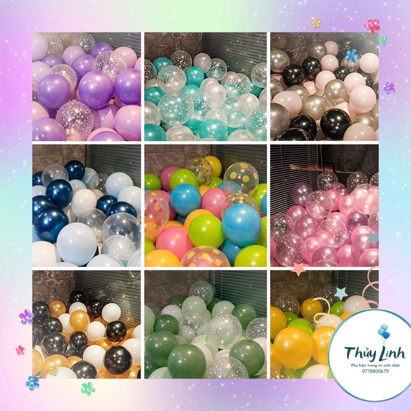 COMBO BÓNG MIX MÀU SIZE 10" ( HƠN 30 MẪU ) | Shopee Việt Nam