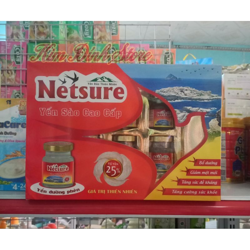 NƯỚC YẾN SÀO NETSURE YẾN ĐƯỜNG PHÈN 25% TỔ YẾN 70ml x 6 Lọ | Shopee ...