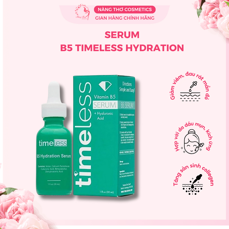 Serum Timeless B5 Tinh Chất Cấp Ẩm, Phục Hồi Da B5 Hyaluronic Acid 30ml ...