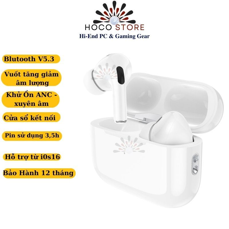 TAI NGHE BLUTOOTH CHÍNH HÃNG HOCO EW51 KHỬ ỒN ANC - ĐỊNH VỊ - TĂNG GIẢM ÂM LƯỢNG l Hoco Store PC ...
