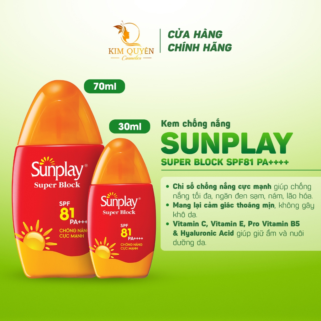 Sữa chống nắng cực mạnh Sunplay Super Block SPF 81, PA++++ | Shopee ...