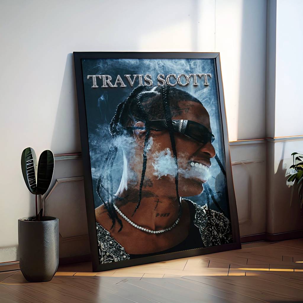 Poster Dán Tường Travis Scott Decor Phòng, Áp Phích Album Utopia Cactus ...