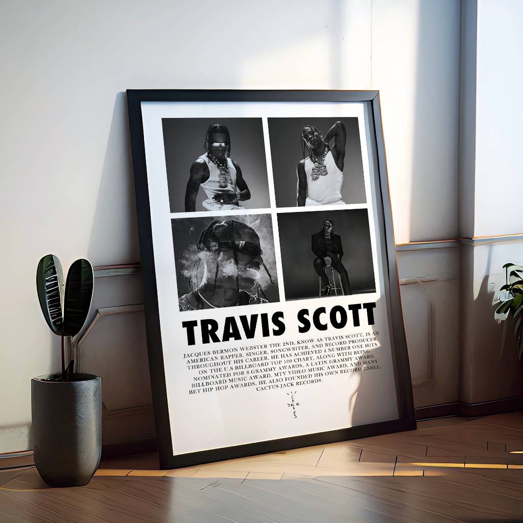 Poster Dán Tường Travis Scott Decor Phòng, Áp Phích Album Astroworld ...