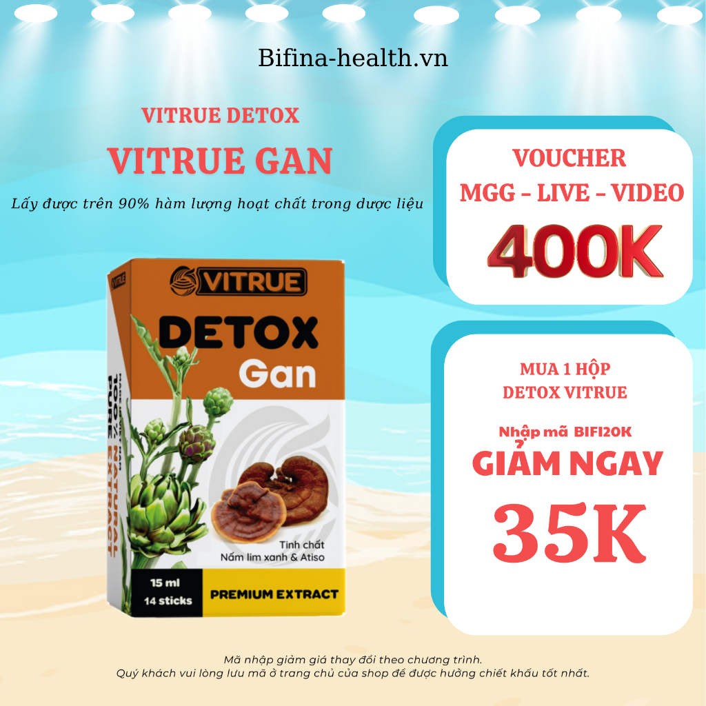 Vitrue Detox Gan Dành Cho Người Hay Nổi Mụn, Nóng Trong, Cải Thiện Chức ...