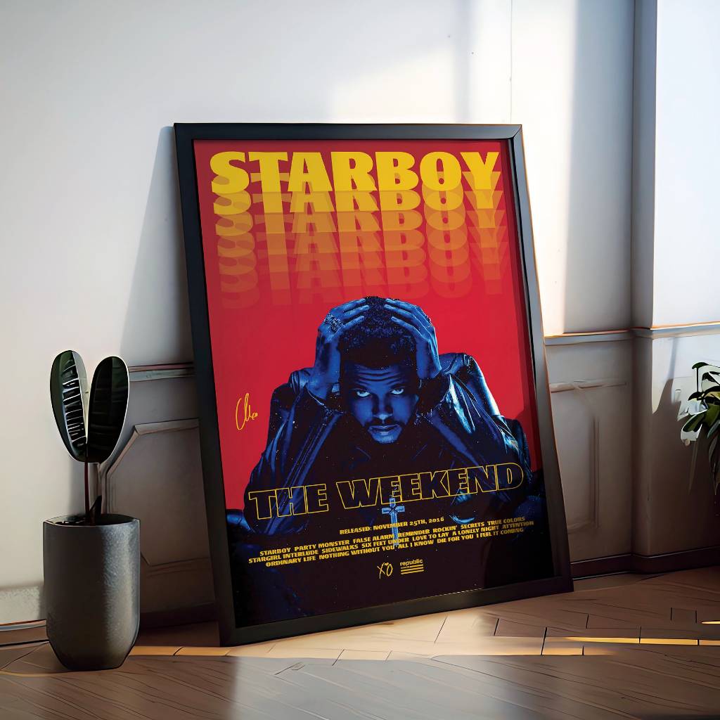 Poster Dán Tường The Weeknd Decor Phòng, Áp Phích Album Hiphop Rnb ...