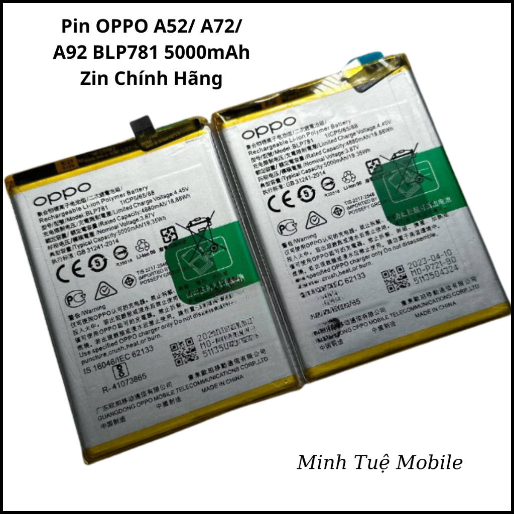 Pin oppo a52/ a72/a92 blp781 5000mAh Zin dung lượng chuẩn | Shopee Việt Nam