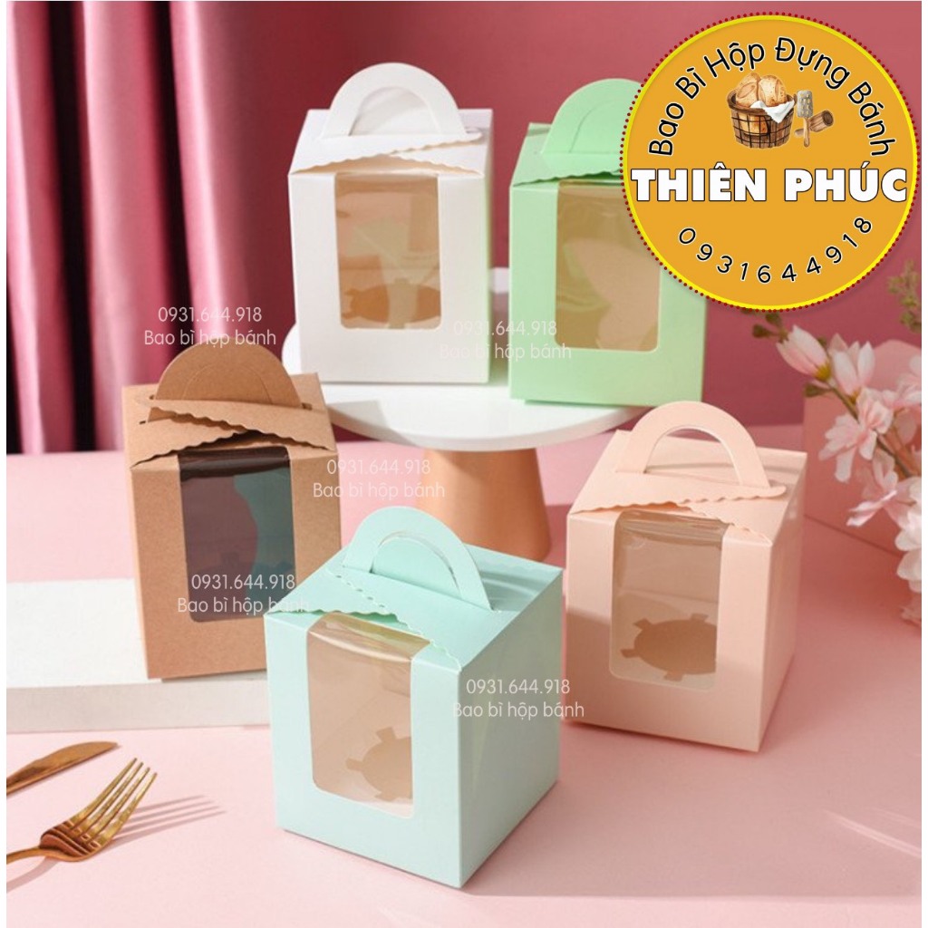 50 Hộp giấy đựng 1 ly cupcake tặng quà cho bé ngày 1/6 - đựng bánh kem ...