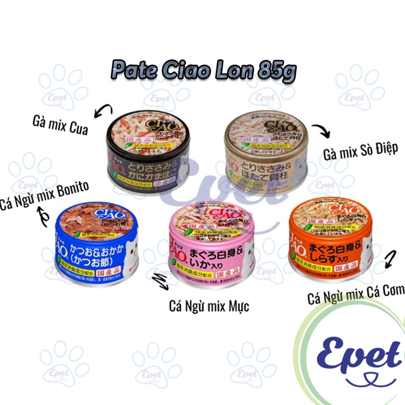 Pate Ciao Lon Cho Mèo Thơm Ngon 85g (Hàng Chuẩn Thái) 75-85g | Shopee Việt Nam