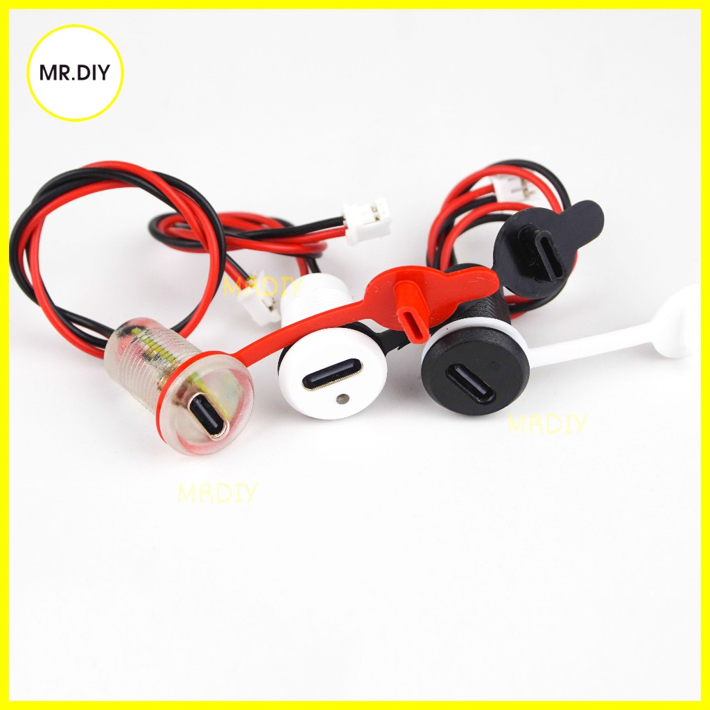 Jack Type C tích hợp mạch sạc 5v 1A ( 5w ) có bảo vệ pin, đèn báo xanh ...