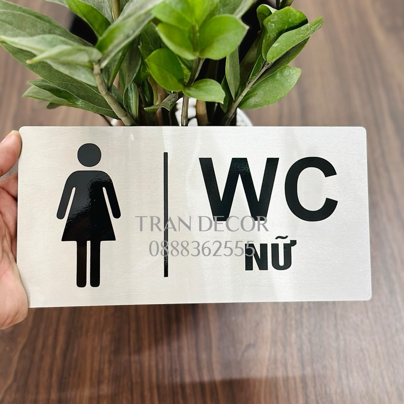 [Loại cao cấp bằng inox] Biển chỉ dẫn vệ sinh, toilet, chỉ dẫn WC, MEN ...