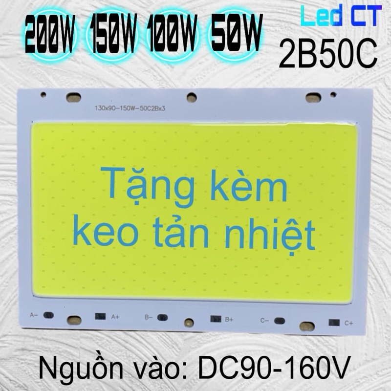 Chip LED 200W, 150W, 100W, 50W Trắng (8B50C, 3B50C, 2B50C) DC90-160V | Shopee Việt Nam