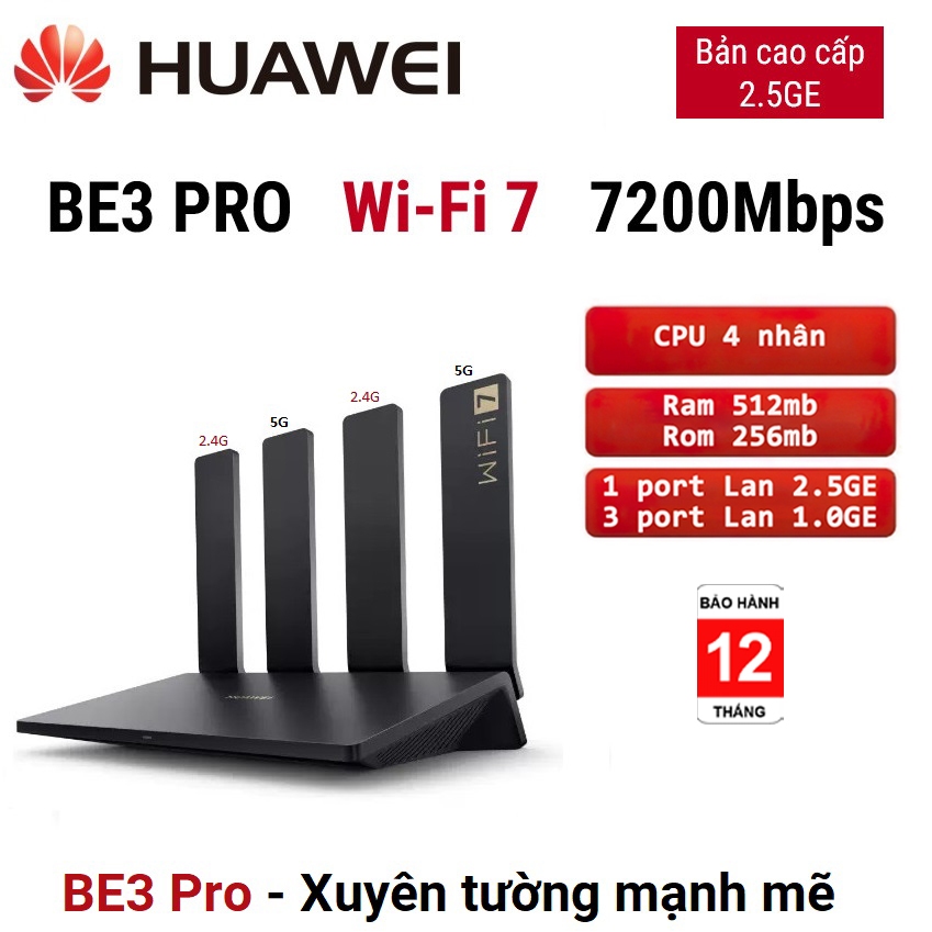 Wifi 7 Huawei BE3 Pro với tốc độ 7200 Mbps | Shopee Việt Nam