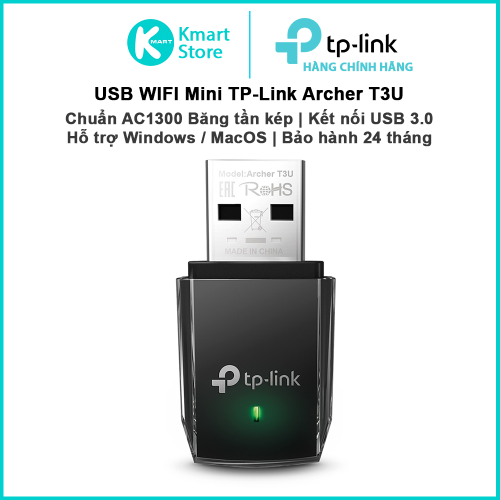 USB thu WIFI TP-Link Archer T3U / T3U Plus | 2 băng tần AC1300 | Dễ ...