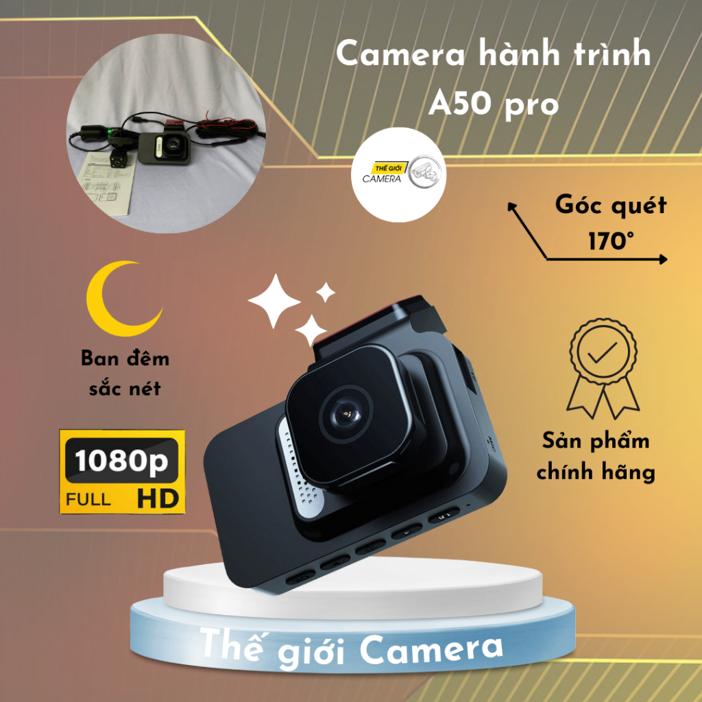 Camera hành trình Ô tô A50 pro, Tích hợp với màn hình Android, Siêu nét ...