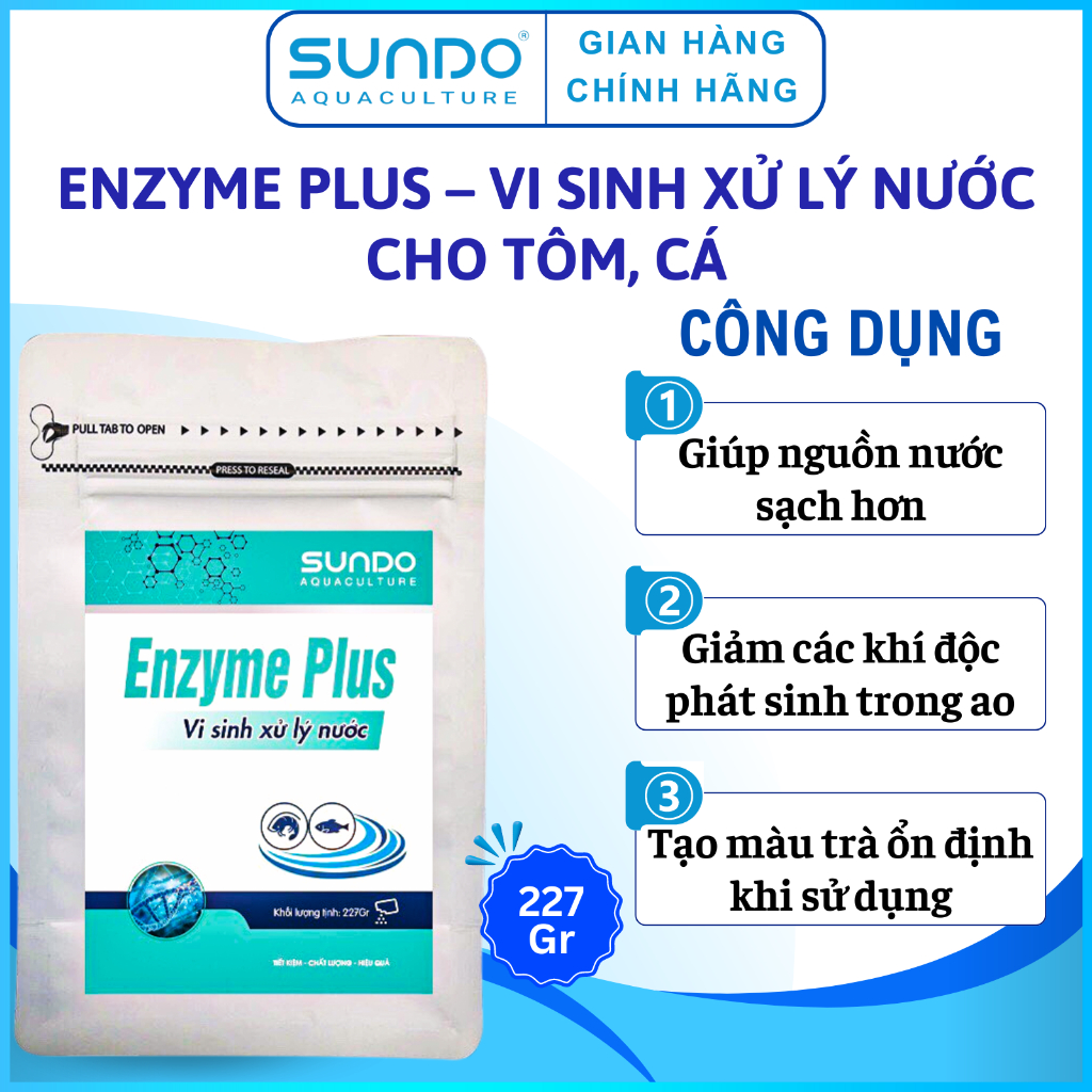 Enzyme Plus – Vi sinh xử lý nước cho tôm, cá - Vi sinh Sundo - Sundo ...