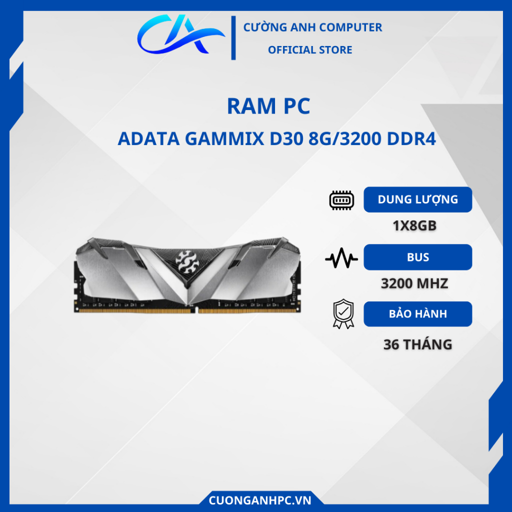 Ram ADATA XPG Gammix D30 DDR4 8G Bus 3200Mhz Black | Shopee Việt Nam