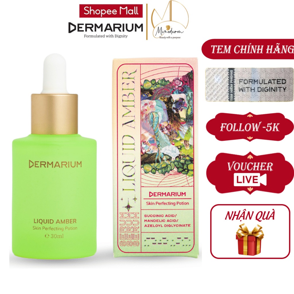 Serum Dermarium Liquid Amber tinh chất kiềm dầu, giảm viêm, hạn chế ...