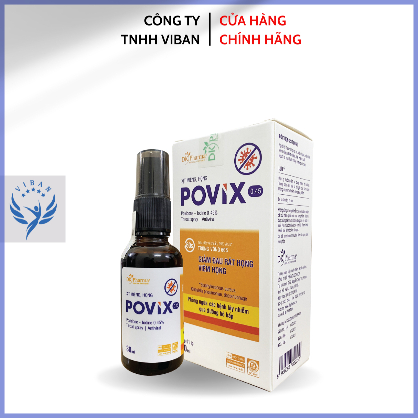Dung Dịch Xịt Miệng, Họng POVIX 0.45 - DK Pharma | Shopee Việt Nam