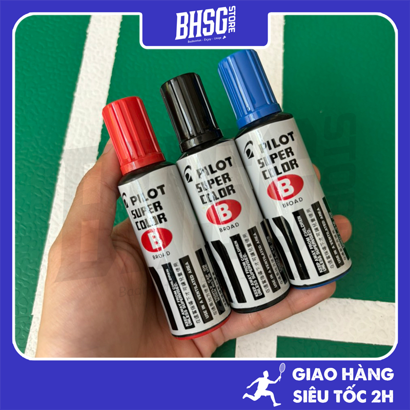 Bút vẽ tô logo mặt vợt cầu lông Pilot Super Color bám màu bền, đẹp ...