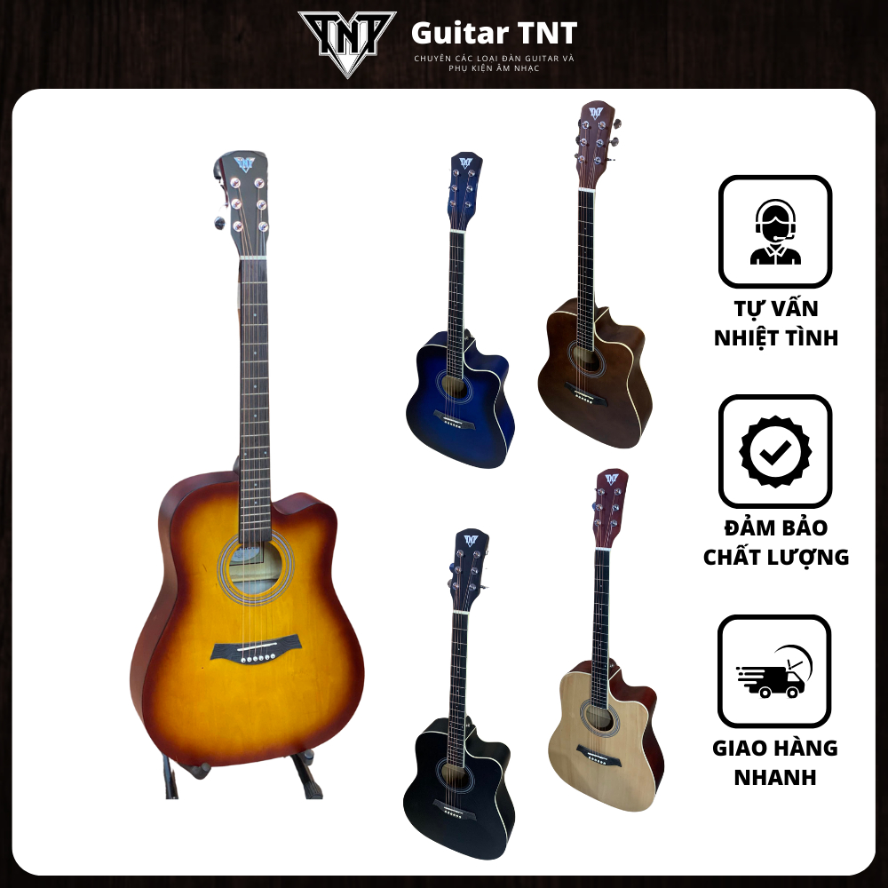 Đàn Guitar Acoustic T200 Guitar TNT FullSize 41inch Có Ty Chỉnh Chống ...