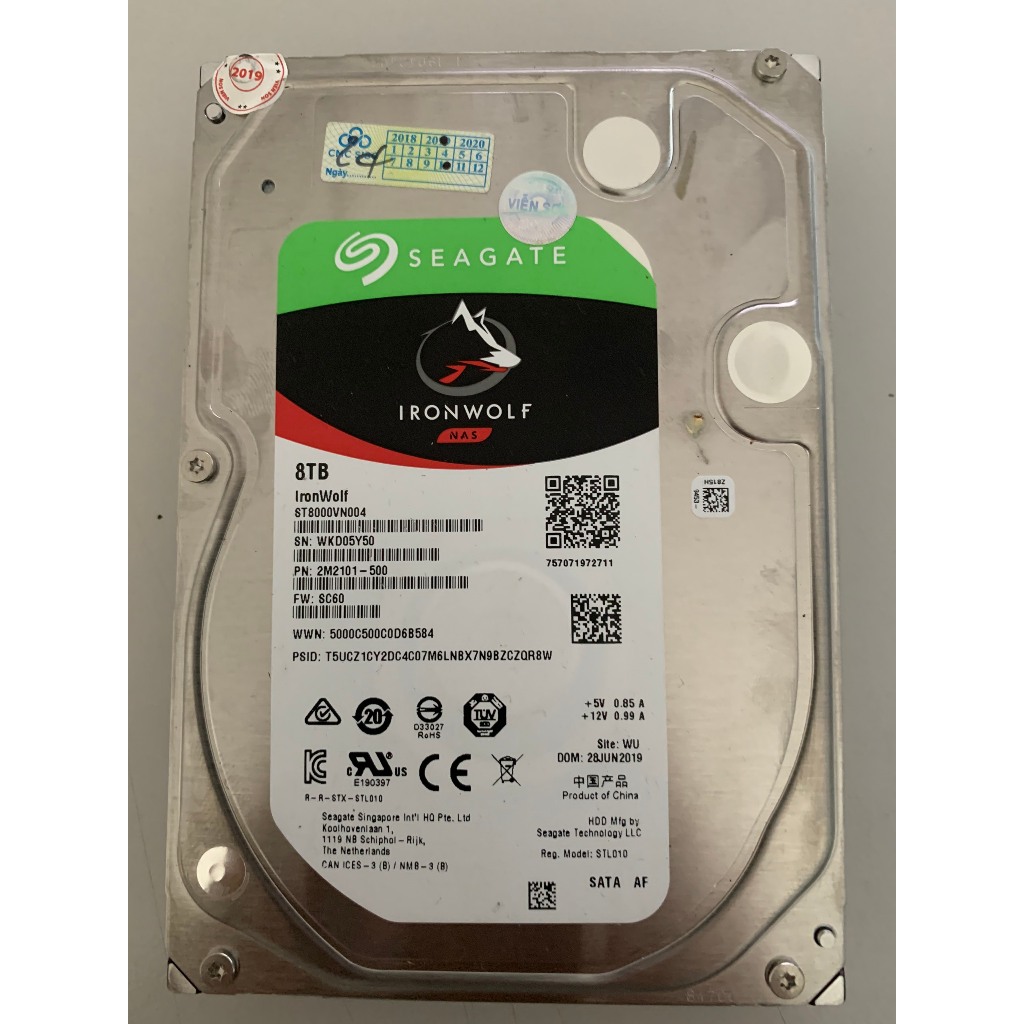 Ổ cứng Seagate Ironwolf 8TB NAS SATA 7200rpm 256MB cache (ST8000VN004 ...