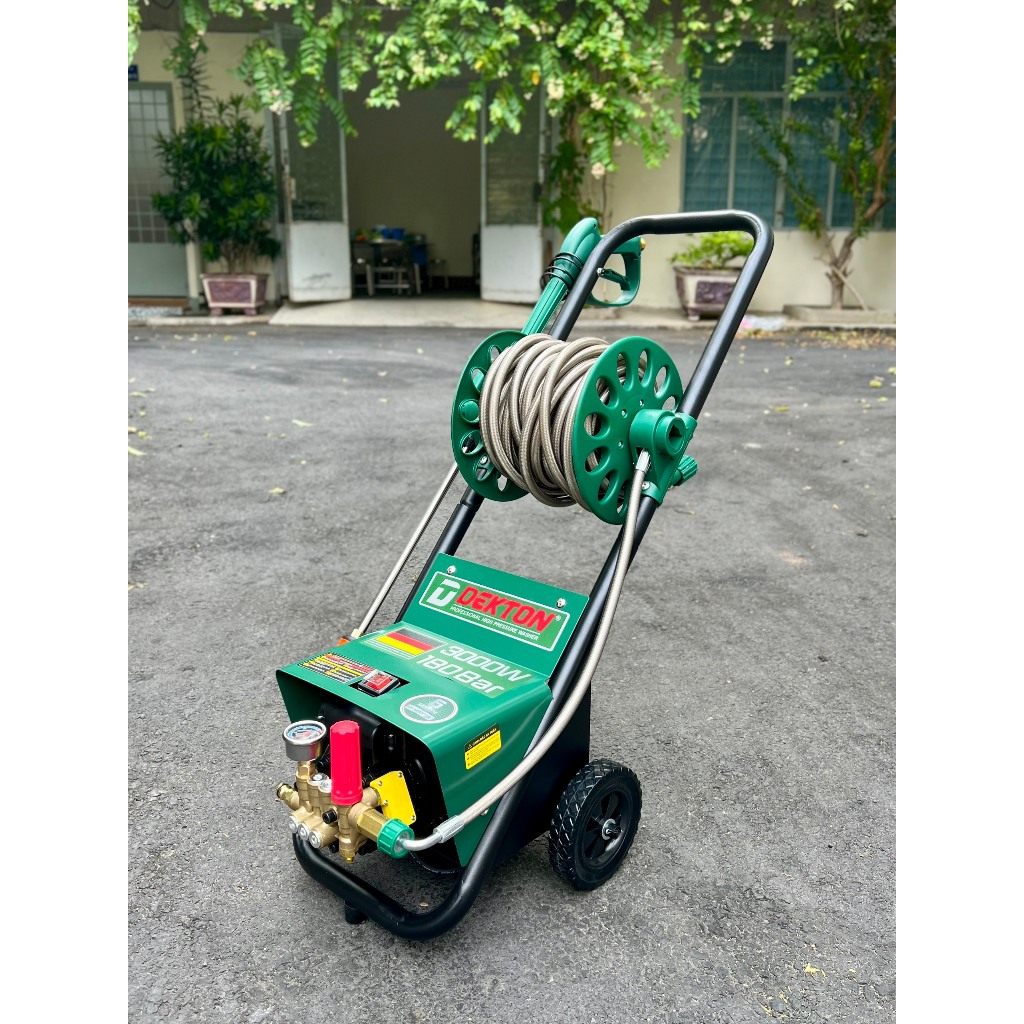 Máy Rửa Xe Cao Áp Dekton Công Suất 3000W Dekton DK-CWR3000A Có Chỉnh Áp Rulo 15m | Shopee Việt Nam