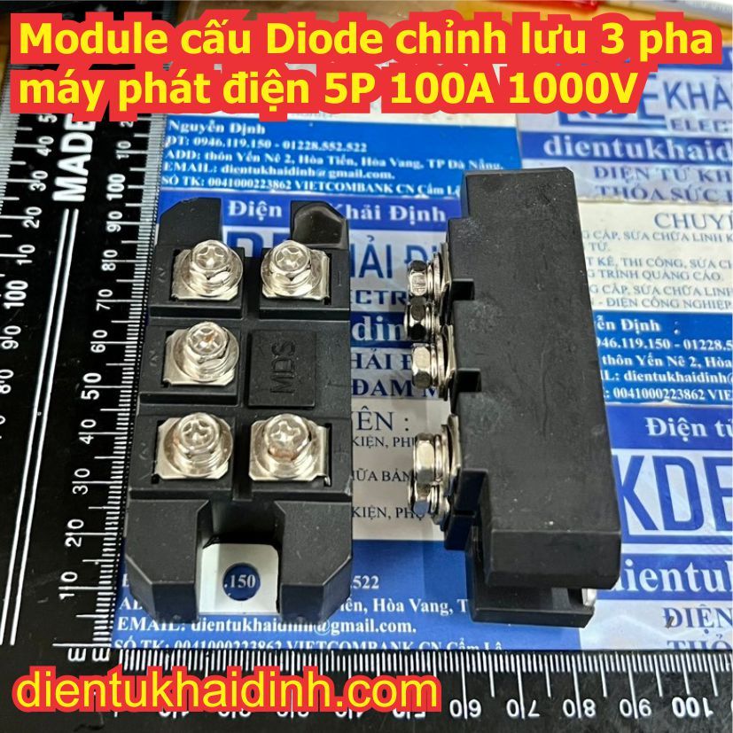 Module cấu Diode chỉnh lưu 3 pha máy phát điện 5P 100A 1000V kde6060 ...