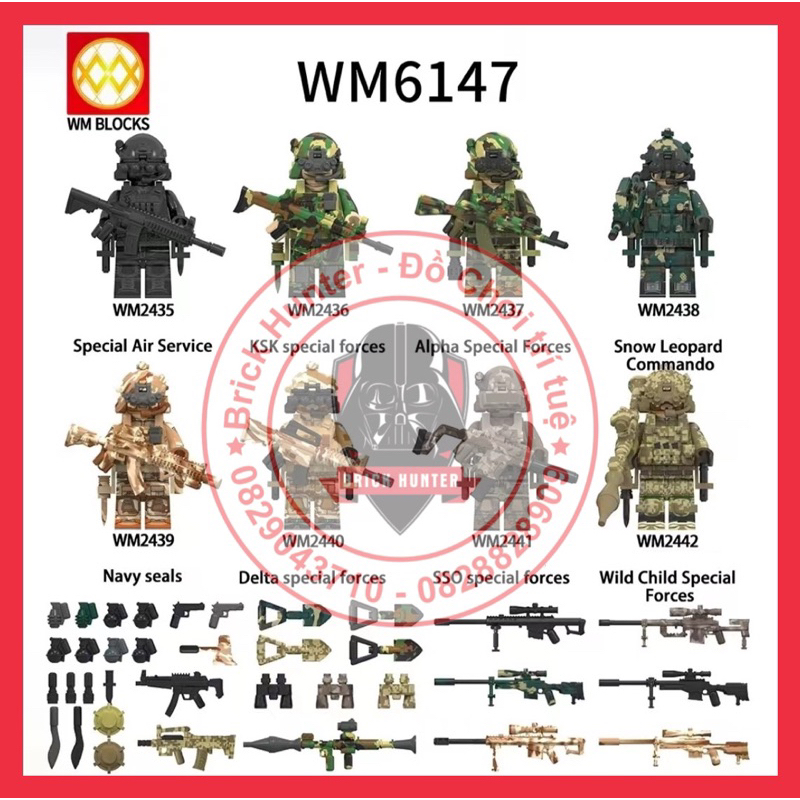 WM 6147 Army minifigures special forces mô hình lắp ráp nhân vật Lính ...