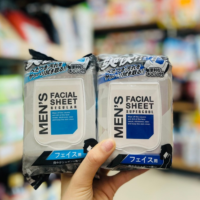 Khăn ướt lau mặt mát lạnh cho nam S Select (50 miếng) Sugi S Select Men's Facial 50 Sheet ...