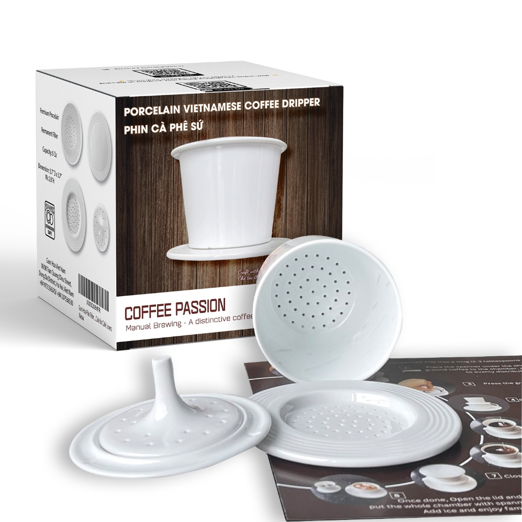 Phin Cafe Xuất Mỹ, Phin Cà Phê Sứ Nano cao cấp, phin pha coffee trắng ...