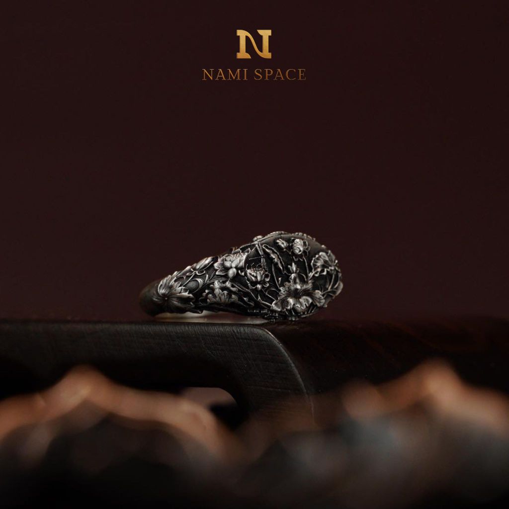 Nhẫn bạc Nami Space nam/nữ s925 Hoa Sen RS024 | Shopee Việt Nam