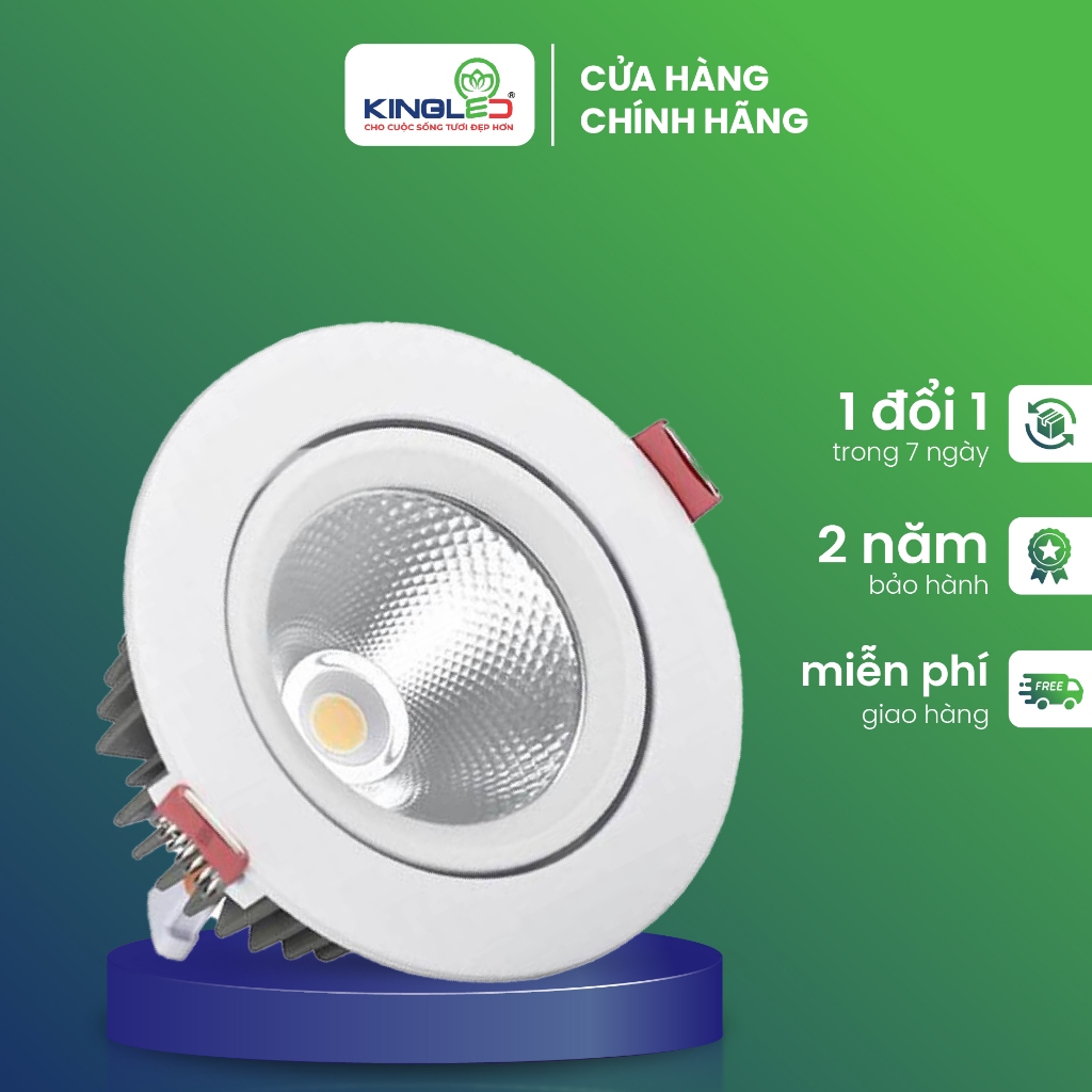 Đèn âm trần rọi King Led Opal, đa dạng kích thước công suất, DLR-SS Series | Shopee Việt Nam