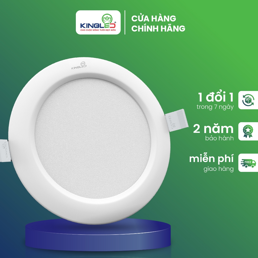Đèn led âm trần siêu mỏng, chiếu sáng dân dụng đa dạng công suất King ...