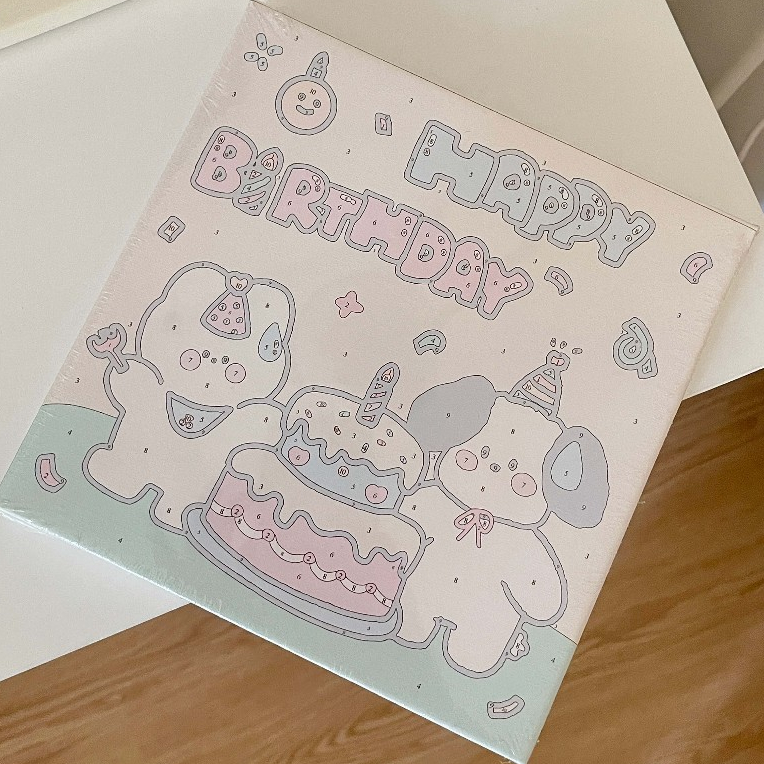 [GÓI QUÀ MIỄN PHÍ] TRANH TÔ DIY HAPPY BIRTHDAY ĐÁNG YÊU | Shopee Việt Nam