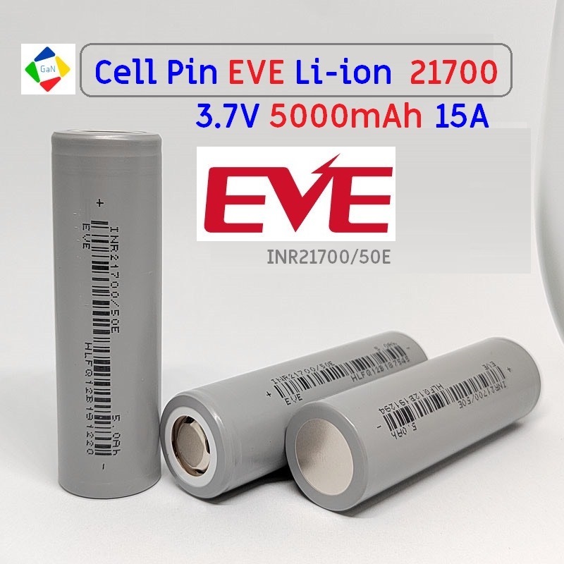 Cell pin 21700 EVE 50E Li-ion 3.7V 5000mah - Xả 15A | Shopee Việt Nam