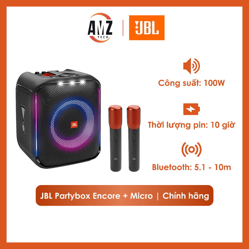 JBL PartyBox Encore - Loa Bluetooth di động – Pin 6h, 100W, Bluetooth 5 ...