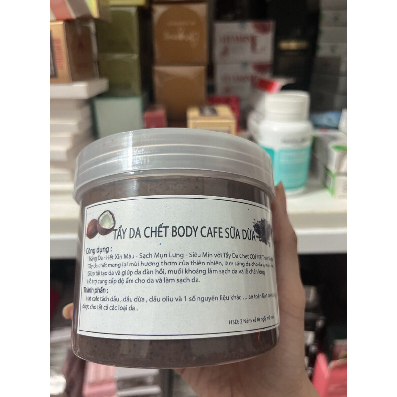 Tẩy Body Cafe Sữa Dừa Hũ 500g | Shopee Việt Nam