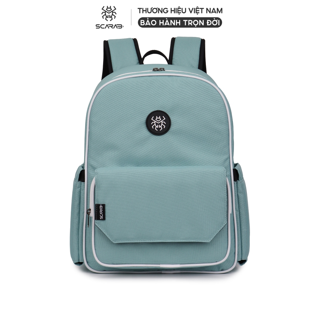 Balo Đi Học Nam Nữ SCARAB DAYPACK BACKPACK Đứng Form Dày Dặn Đựng Vừa ...
