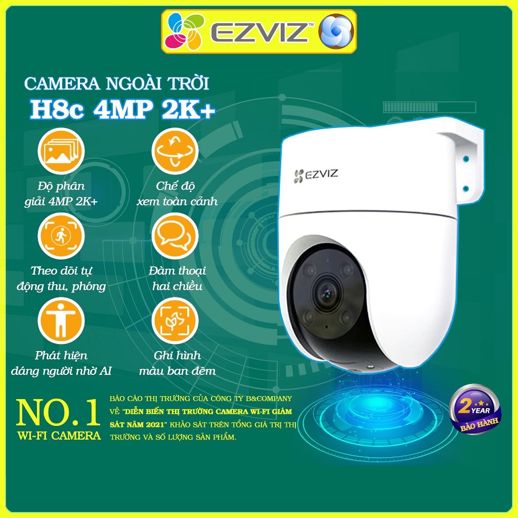 Camera wifi Ezviz ngoài trời H8C H9C C8C 2MP/3MP/4MP 2K 2K+ chính hãng ...
