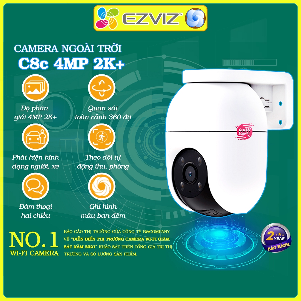 Camera wifi Ezviz ngoài trời H8C H9C C8C 2MP/3MP/4MP 2K 2K+ chính hãng ...